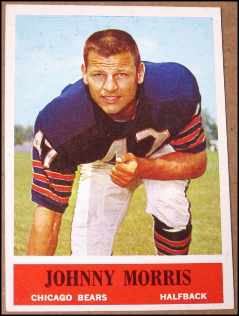 1964 PHILADELPHIA GUM Johnny Morris carte de football #22 Chicago Bears ...