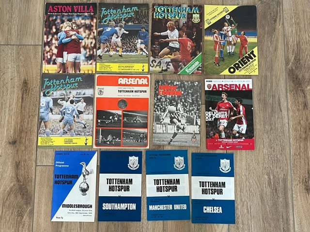 COLLECTION OF 12 Football Programmes Featuring Tottenham Hotspur £4.35 ...