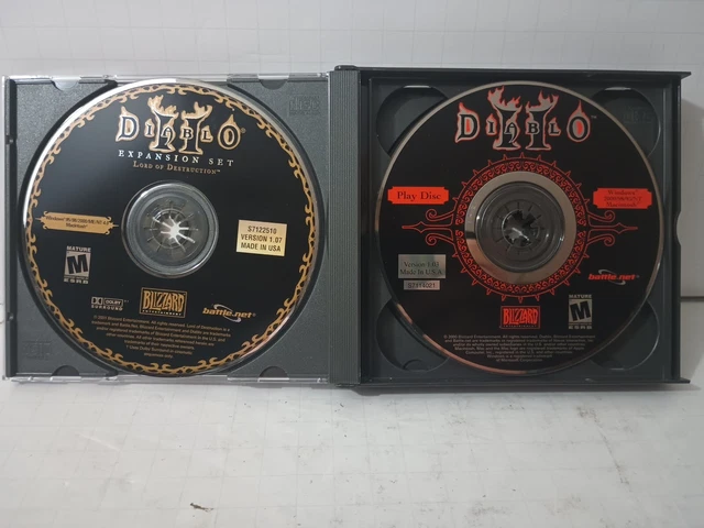 DIABLO II 2 Video Game PC/MAC Windows 2000/98/95/NT CD-ROM Blizzard ...