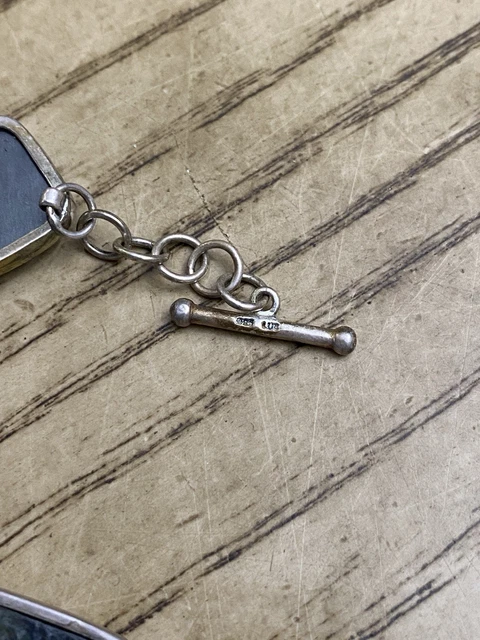 VINTAGE LUCAS LAMETH Sterling Silver 925 Abalone Shell Toggle Bracelet ...