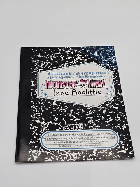 MONSTER HIGH JANE Boolittle Doll First Wave Replacement Diary / Journal ...