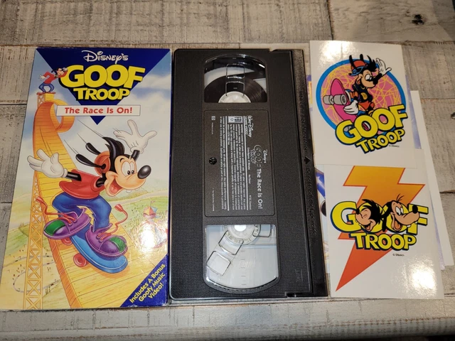 DISNEY'S GOOF TROOP: The Race is On! (VHS, 1993) Includes stickers $17. ...