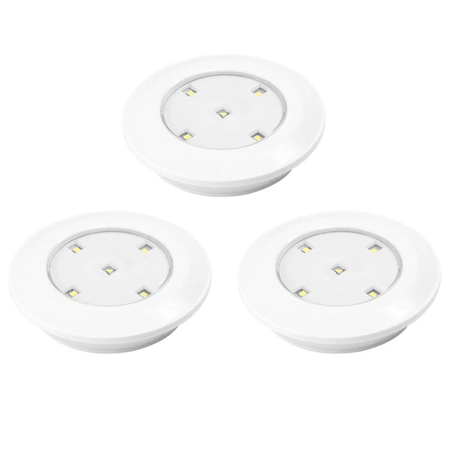 3PCS DIMMABLE WIRELESS Cabinet Night Light LED Wireless Remote Pat ...