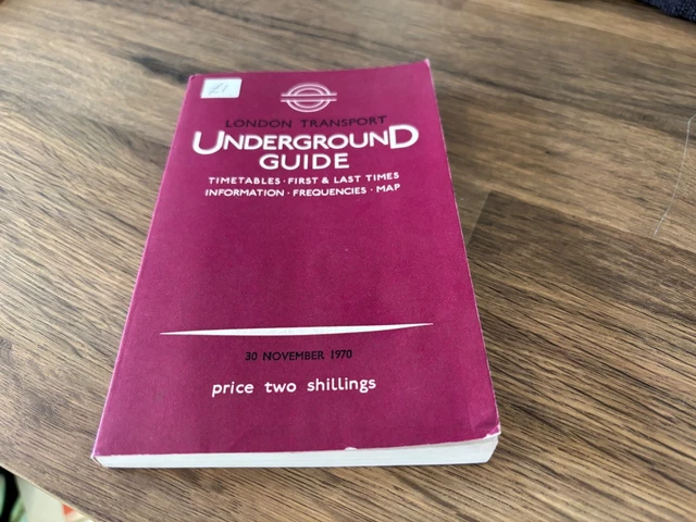 VINTAGE LONDON TRANSPORT Underground Guide Timetable Paul Garbutt Tube ...
