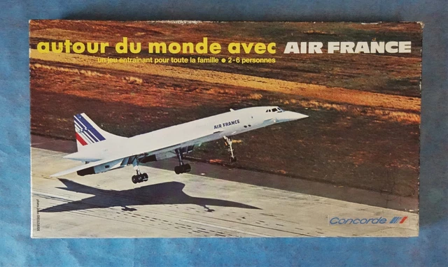 VINTAGE JEU AUTOUR du monde avec air france concorde complet superbe ...