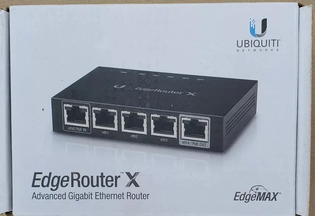 UBIQUITI NETWORKS EDGEROUTER X 4 Port Gigabit Router - open box $29.95 ...