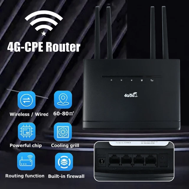 300MBPS 3G/4G LTE CPE Wifi Router Dualband Modem Mobile Hotspot Unlock ...