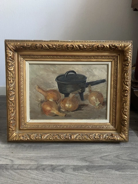 ANCIEN TABLEAU NATURE morte oignons EUR 350,00 - PicClick FR