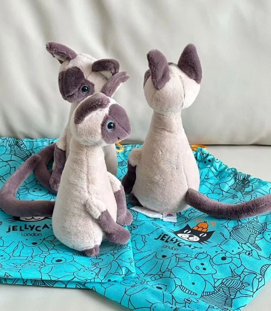 JELLYCAT IRIS SIAMESE Cat Plush Toy Cute Animal Doll Brand Valentine's ...