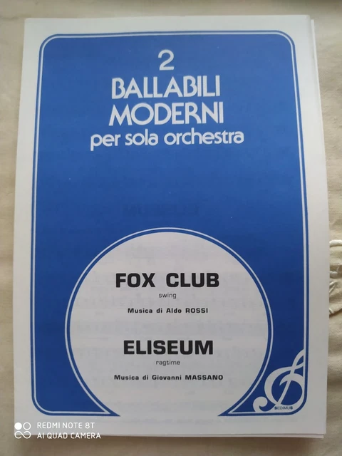 ALDO ROSSI &FOX Club" - Giovanni Massano "Eliseum" - 1986 - Ed. Sedimus ...