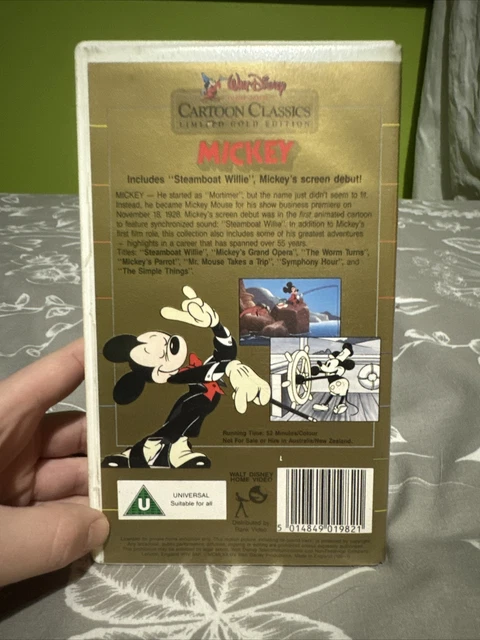 WALT DISNEY CARTOON Classics. Limited Gold Edition. MICKEY Mouse VHS ...