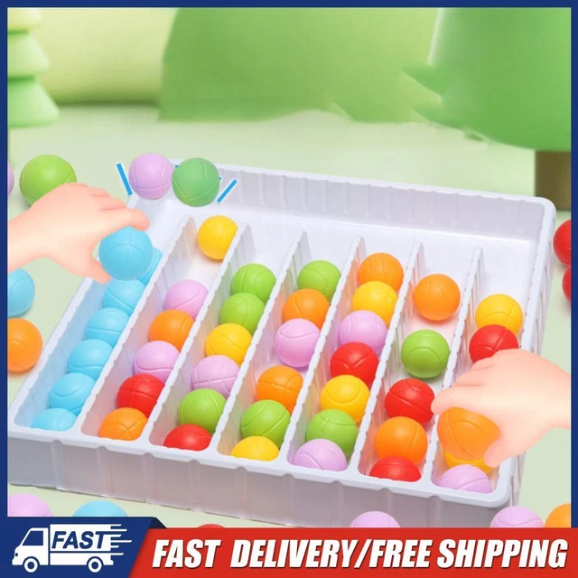 BALL SORTING TOY Rainbow Balls Sensory Game Color Ball Return Game for ...