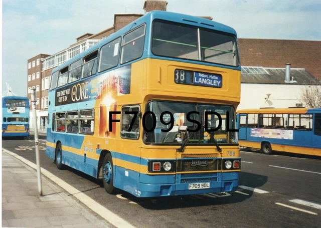 SOLENT BLUE LINE 709 F709 SDL Leyland Olympian Colour Bus Photo 7" x 5 ...