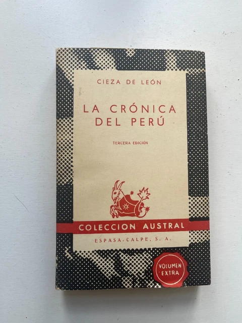 DE LEON P., La cronica del Peru, Austral, 1962. EUR 22,00 - PicClick FR