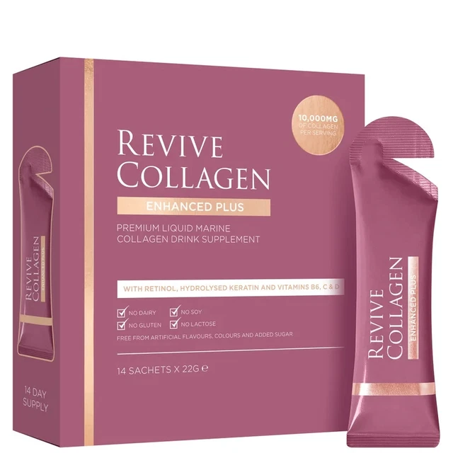REVIVE COLLAGEN ENHANCED Plus Premium Liquid Marine Collagen Drink 10 ...