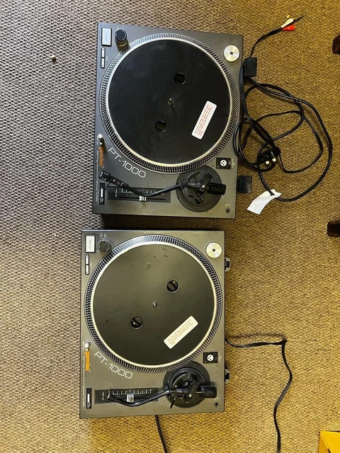 GEMINI PT1000 DIRECT Drive Vinyl Mixing Turntable Decks (Pair ...