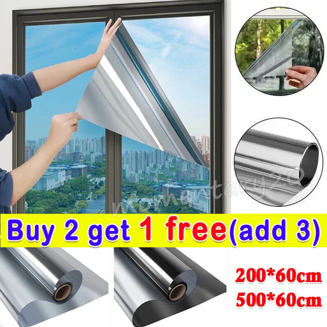 ONE WAY MIRROR Window Film.UV Reflective Vision Tint.Foil Home Glass ...