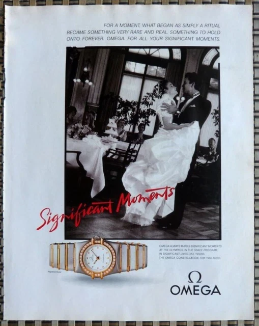 1989 VINTAGE MAGAZINE Advertisement OMEGA Watch Rare Retro Photo Print ...