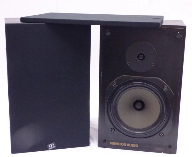 VINTAGE MONITOR AUDIO R100 Stereo Hi-Fi Bookshelf Speakers Black 8Ohm ...