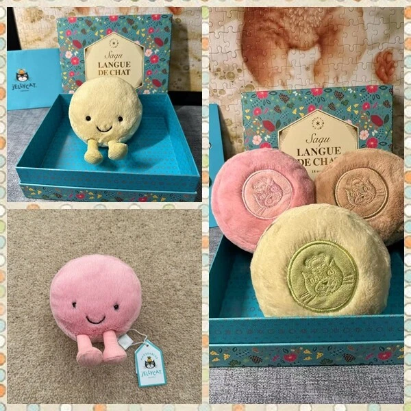 JELLYCAT AMUSEABLES MIA Macaron Pink - RARE - Brand New - Free & Fast ...