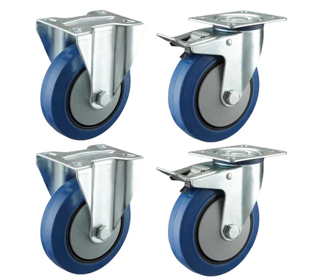 ROULETTES DE FLIGHT case 125 mm - roulettes en caoutchouc élastiques ...