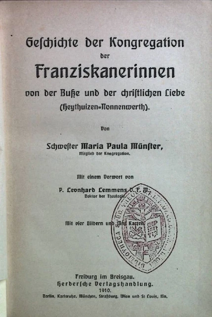 GESCHICHTE DER KONGREGATION der Franziskanerinnen von der Buße und der ...