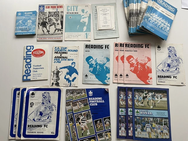 COLLECTION READING FC Home Programmes Season 1966 - 1980 £15.00 ...