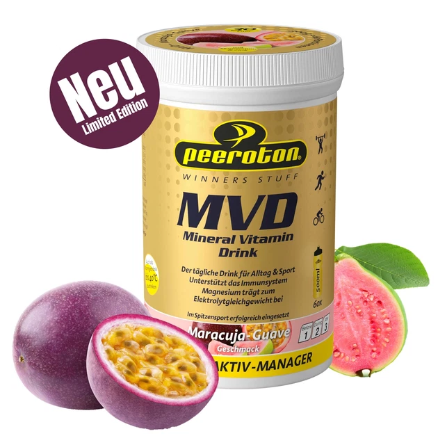 PEEROTON MINERAL VITAMIN Drink 300g Dose Maracuja Guave MHD 03.2024 EUR ...