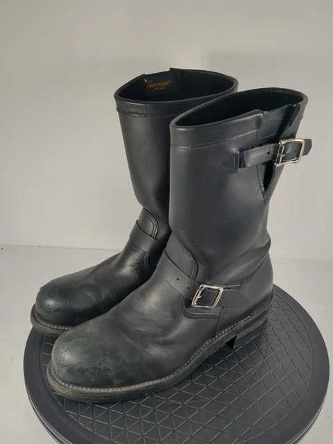 CHIPPEWA ENGINEER MOTORCYCLE Steel Toe Boots 11 D #27863 Made in the ...