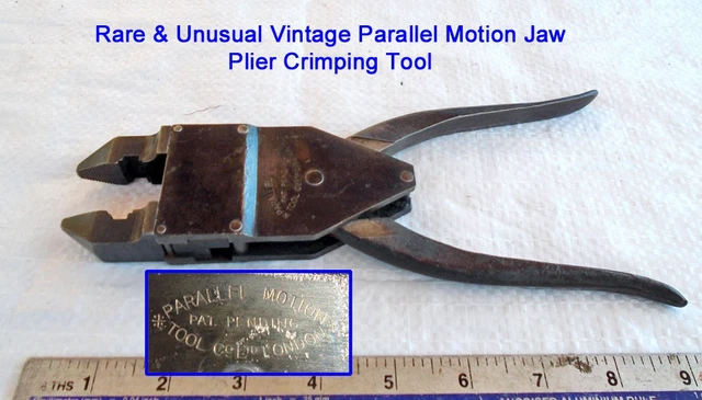 RARE VINTAGE PARALLEL Jaw Pliers Crimping Tool by PARALLEL MOTION TOOL ...