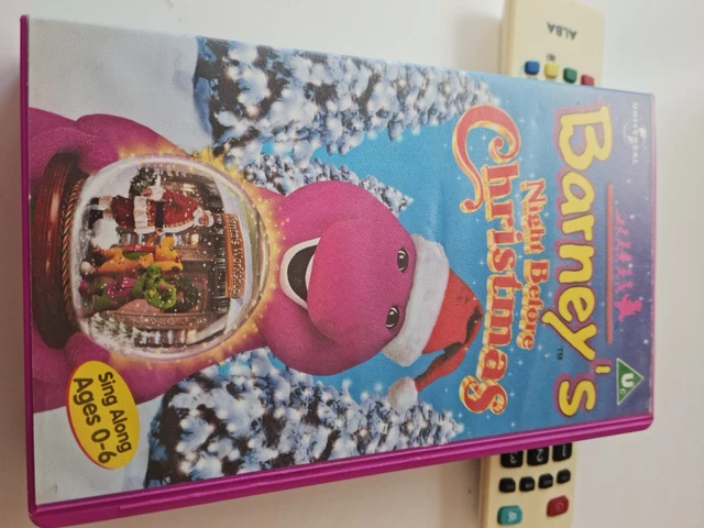 BARNEY'S NIGHT BEFORE Christmas VHS - 2000 Pink Video Tape Version Very ...
