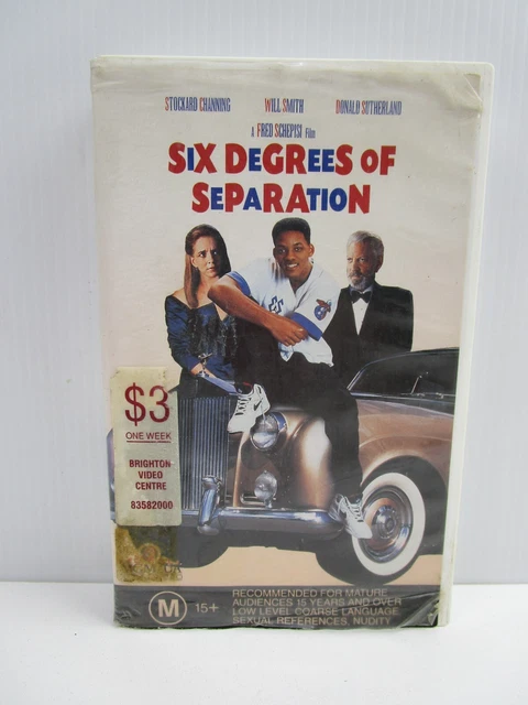 SIX DEGREES OF Separation, Will Smith, VHS Tape, Vintage Video, Movie ...