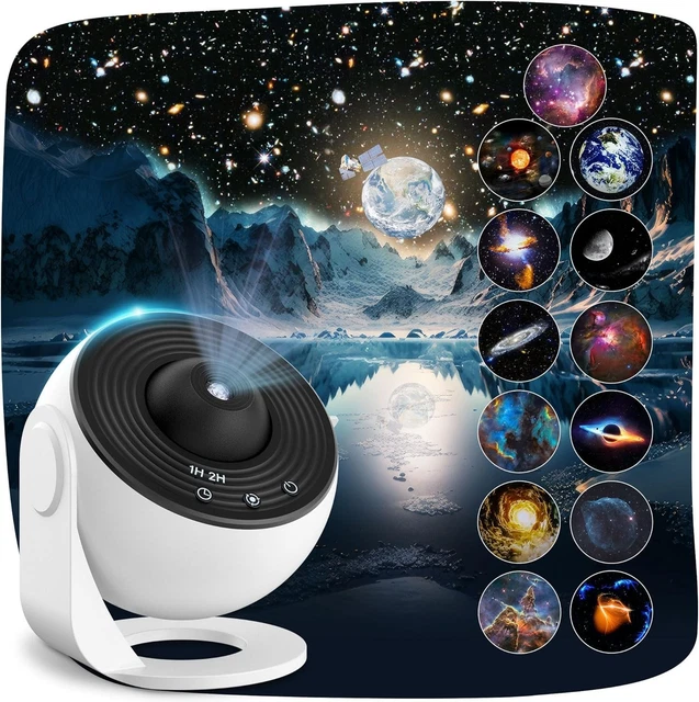 PLANETARIUM STAR PROJECTOR 12 Disc Galaxy Light 360° Rotating Night ...
