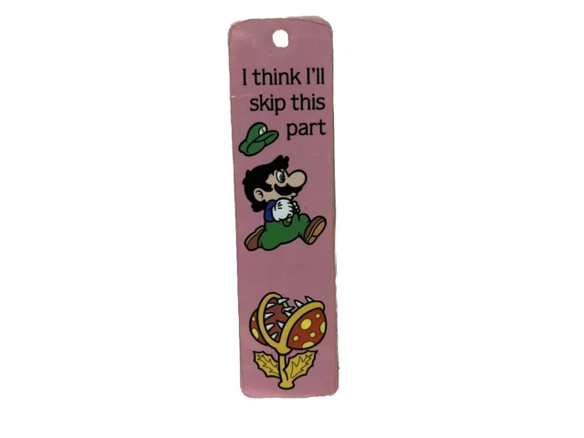VINTAGE |NINTENDO SUPER Mario Bros Luigi Bookmark | 1989 $10.00 - PicClick
