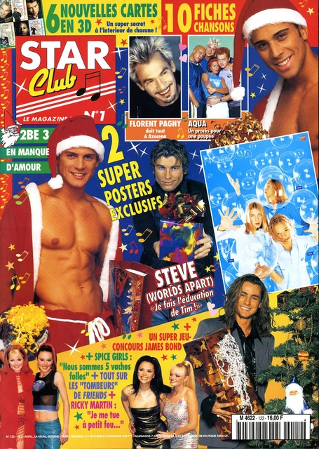MAGAZINE STAR-CLUB N°122, 2Be3, WORLDS APART, SPICE GIRLS, AQUA,ALLIAGE ...