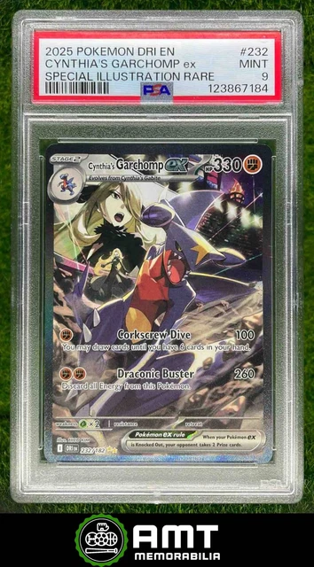 2025 POKEMON SV Destined Rivals - DRI EN #232/182 Cynthia's Garchomp ex PSA 9 £0.73 - PicClick UK