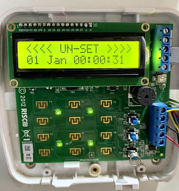 RISCO / GARDTEC 595 /600 gtag 4 wire keypad screen repair / upgrade £35 ...