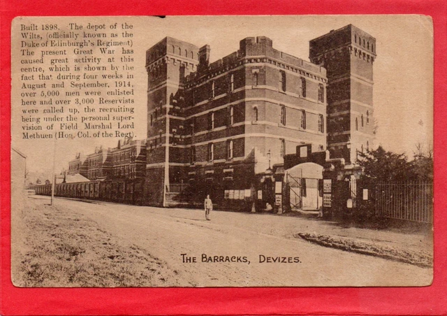 CARTE POSTALE, THE Barracks, Devizes, Wiltshire c.1910 EUR 1,14 ...