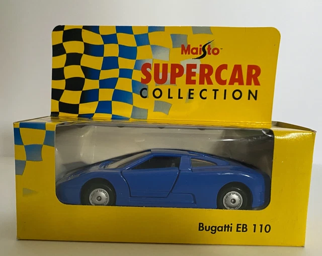 VINTAGE MAISTO SUPERCAR Collection 'Bugatti Eb 110 Diecast Model Scale ...