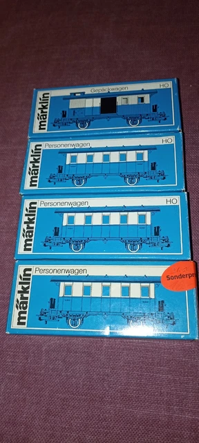 MÄRKLIN PERSONENWAGEN 3 x 4107 +4108 Gepäckwagen Neu EUR 34,95 - PicClick DE