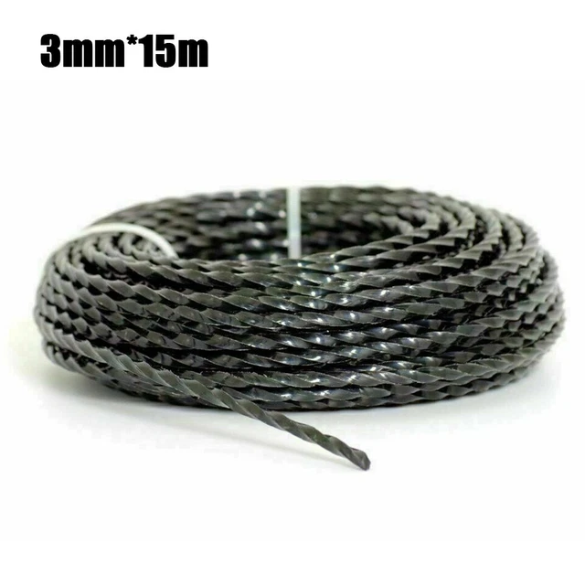 EFFICIENT LAWN MAINTENANCE 3mm Heavy Duty Strimmer Line for Petrol ...