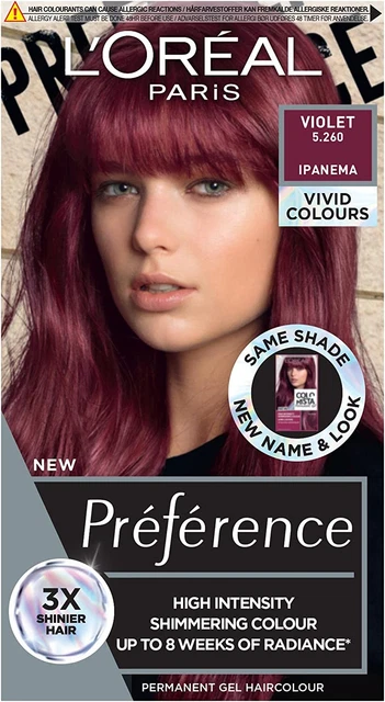 L'ORÉAL PARIS PERMANENT Hair Colour, Preference Vivids (Colorista ...