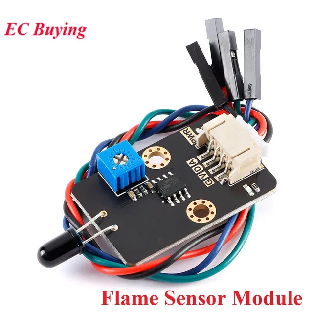 IR FLAME SENSOR Module 4 Wire Fire Detector for Arduino Safety ...