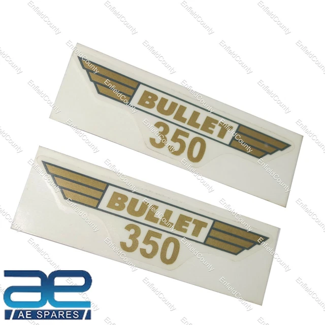 FOR ROYAL ENFIELD Bullet 350 Tool Box Decal Sticker Pair 145mm x 40 mm ...