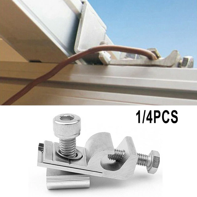 Solar Panel Mounting Bracket Clamps Grounding Lug Photovoltaic Support 6362