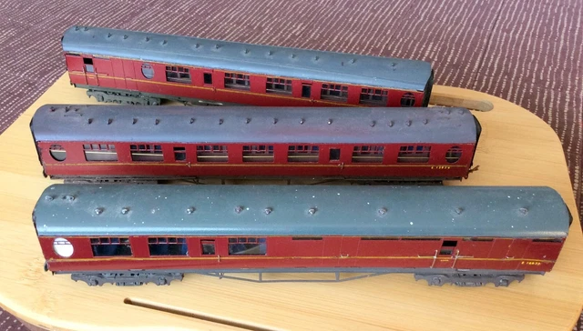 THREE COMET KIT Built Metal Body Lner Thompson Corridor Coaches In Br ...