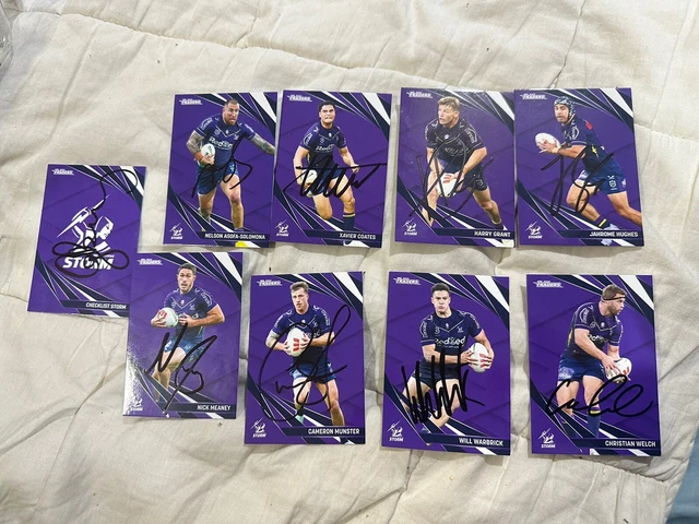 SIGNED MELBOURNE STORM 2024 NRL Traders Full Base Set Cards £43.68 ...