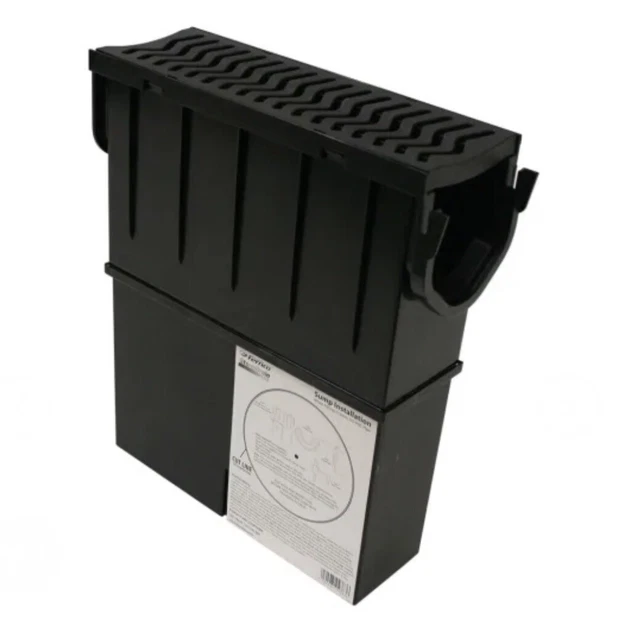 DRAINAGE CHANNEL BLACK Plastic Topped Heelguard Sump Box - Fernco Storm ...