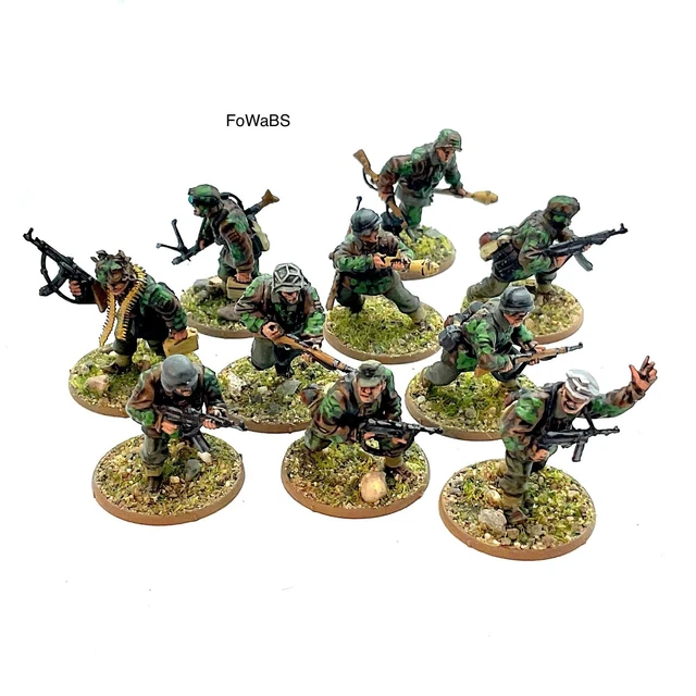28MM BOLT ACTION WW2 German Waffen SS Infantry painted by FoWaBS. £85. ...