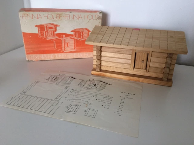 RARE VINTAGE 1970S FENNIA House Kit, Jukka Wooden Miniature Toy House £ ...